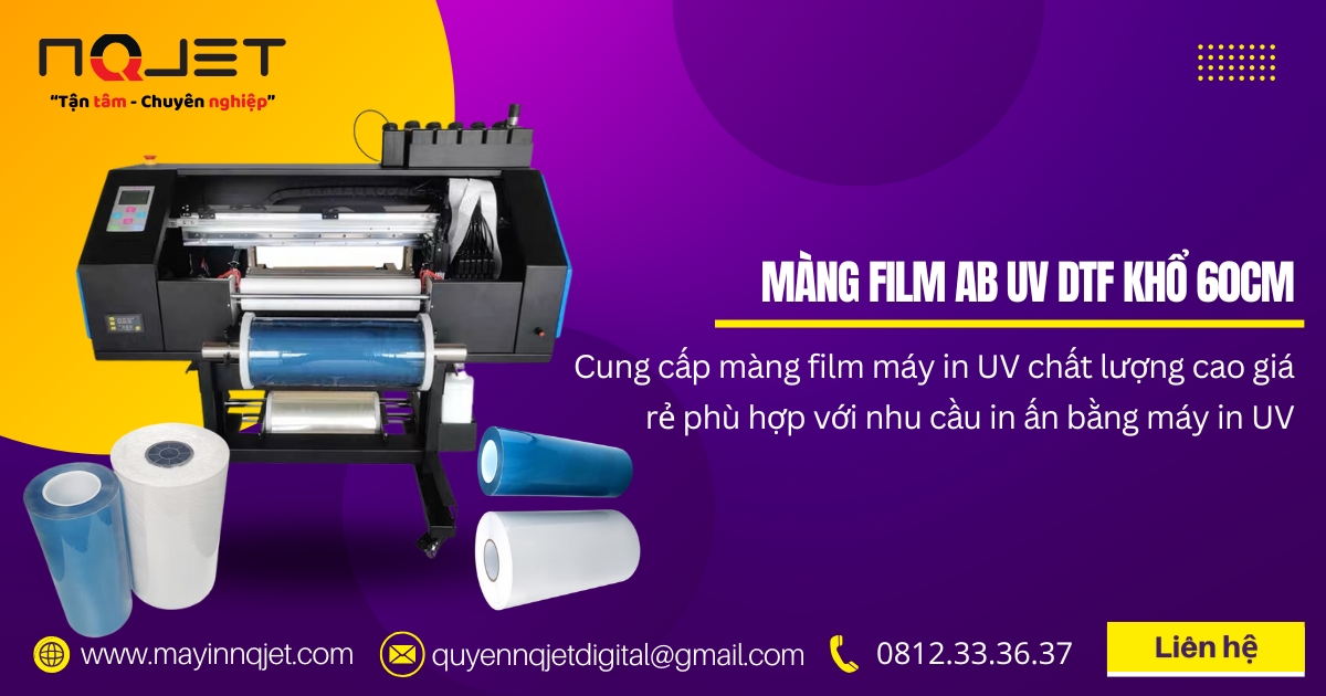 Màng film AB UV DTF khổ 60cm - Xu hướng công nghệ in ấn trong tương lai