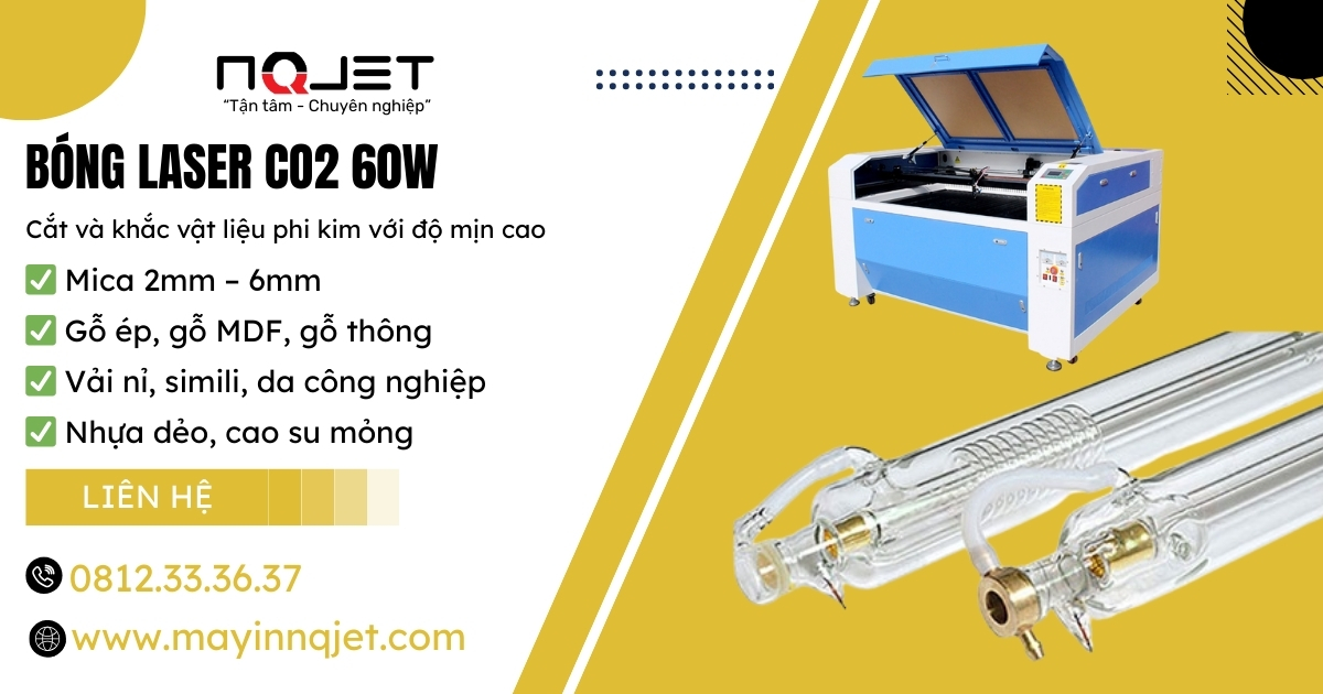 Bóng Laser 60W CO2 - Giải pháp cắt khắc chính xác, tiết kiệm chi phí ...